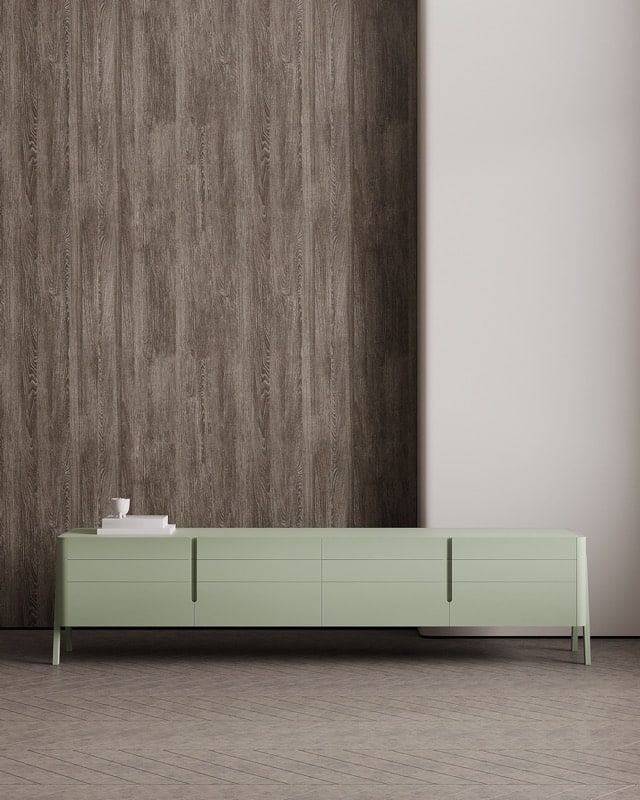 Длинная тумба под ТВ Amadeo в современном стиле купить в магазине BADIKO