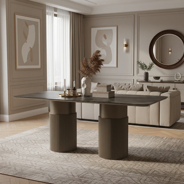 Обеденный стол Aliva прямоугольный купить в магазине BADIKO