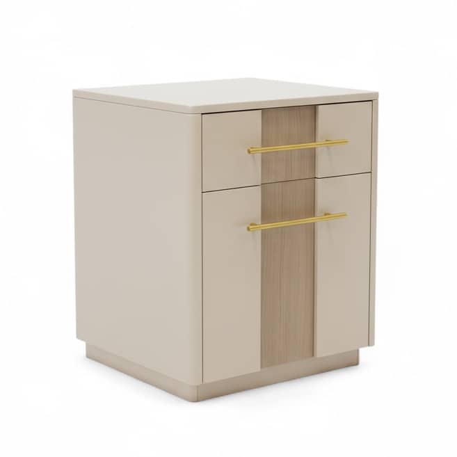 Бежевая тумба Verona — стиль и функциональность для спальни купить в магазине BADIKO